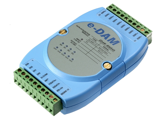 EDAM-8065D - RS485 ASCII / MODBUS 5 Channel AC SSR output, 4 Channel ...