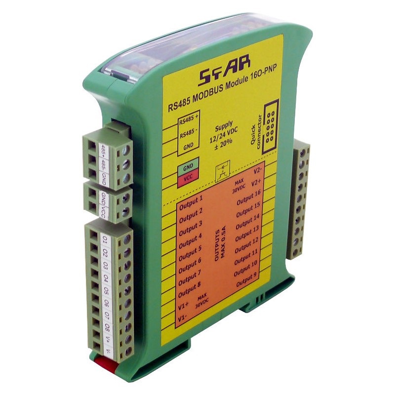 MOD-16O - RS485 Modbus 16 PNP Transistor Output RTU - www.audon.co.uk
