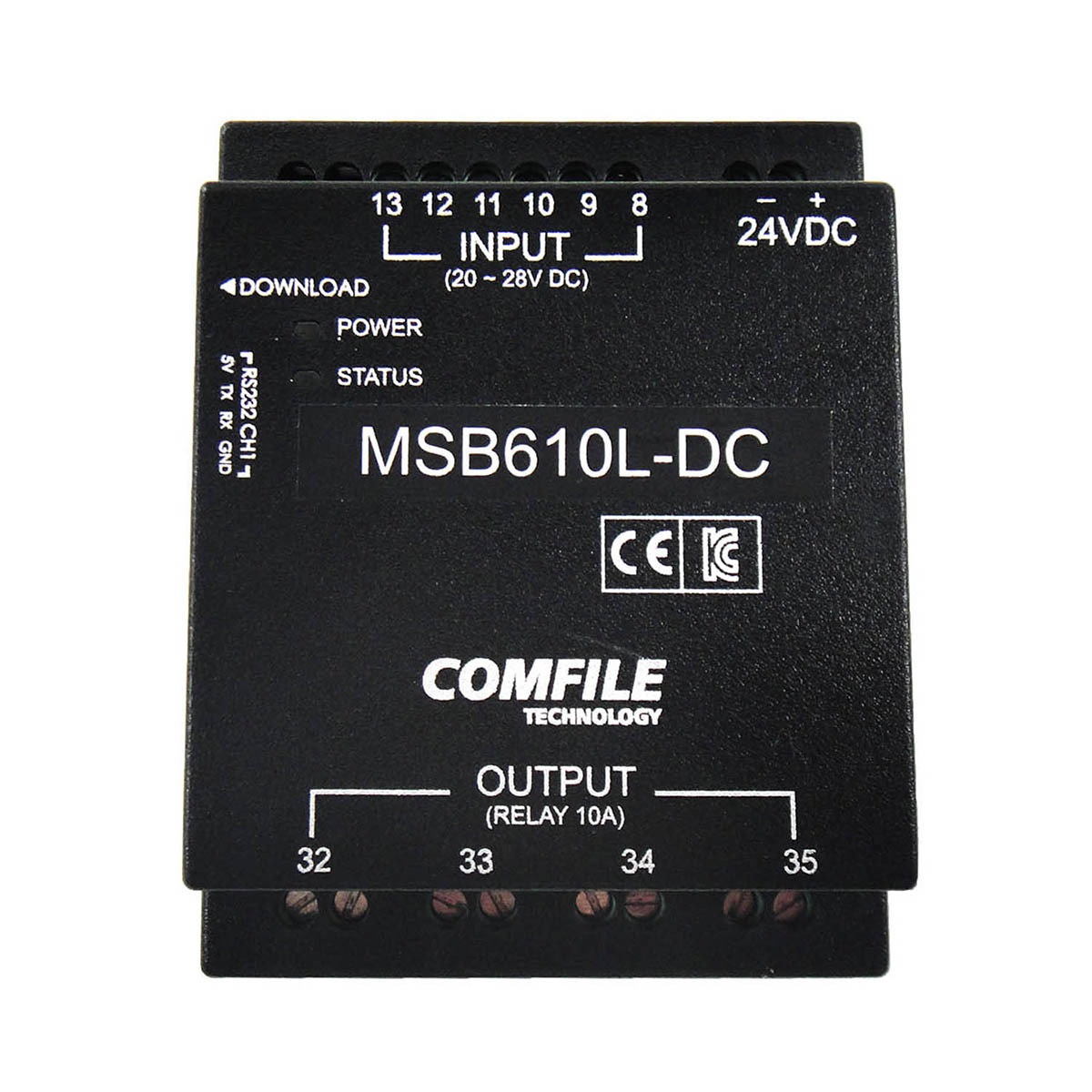 MSB610L-DC - CuBloc PLC - 6 Inputs, 4 Relays, RS232 - www.audon.co.uk